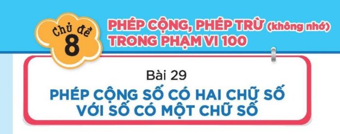 File bài tập phép cộng số có hai chữ số với số có một chữ số lớp 1 PDF